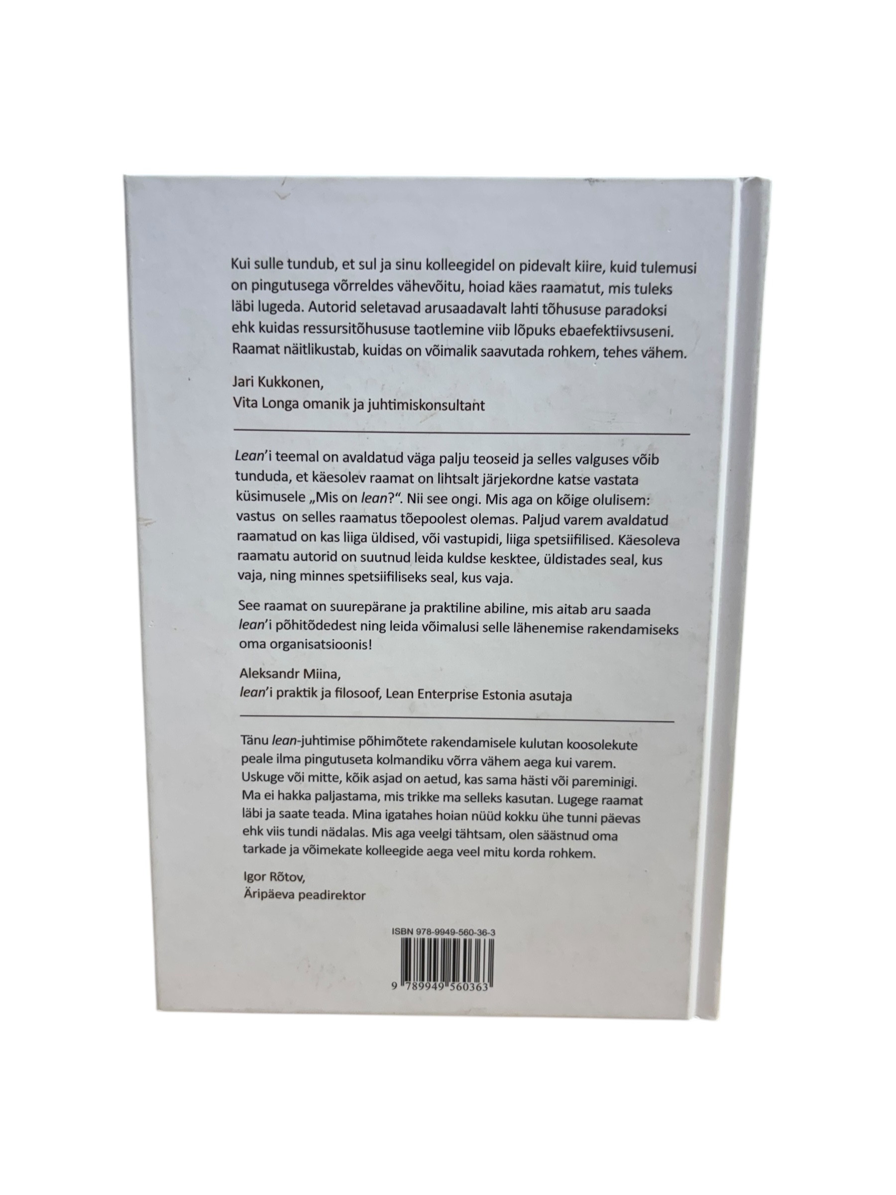 Pär Åhlström, Niklas Modig ''See on lean. Tõhususe paradoksi ...